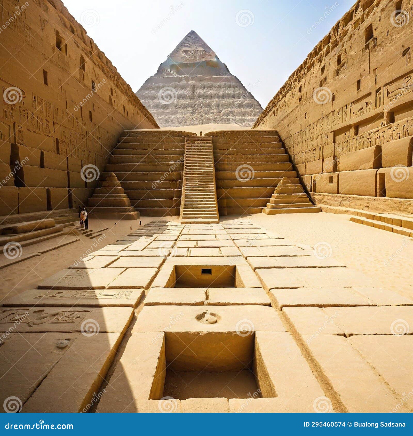 Image of Explorers Inside an Ancient Egyptian with Various Artifacts on ...