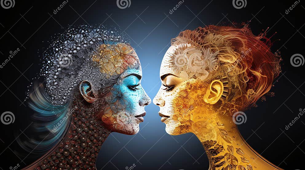 Exploring the Duality of Personality Traits Stock Illustration ...