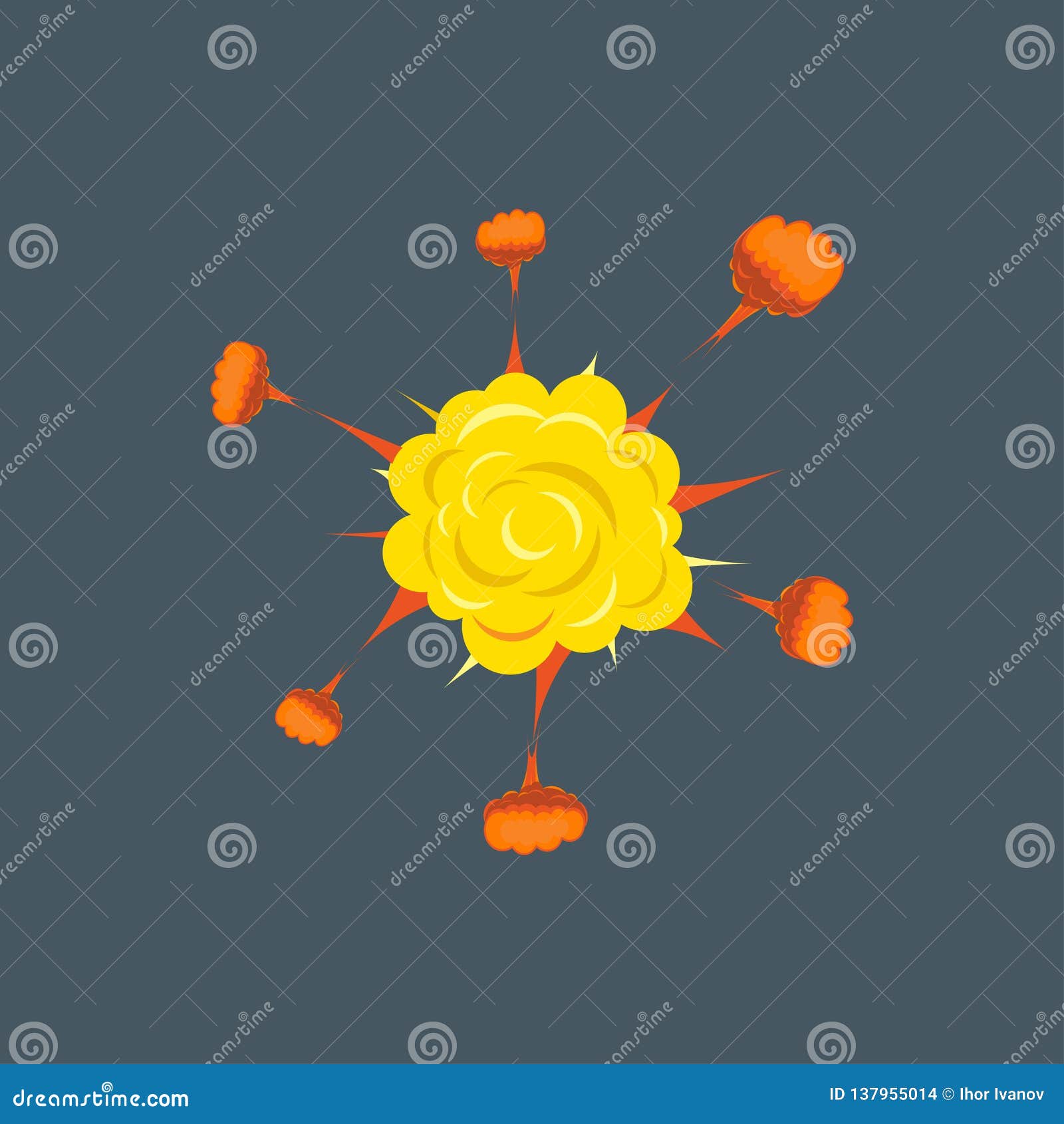 Image Explosion, Explosion Efect, Game Animation Stock Illustration ...