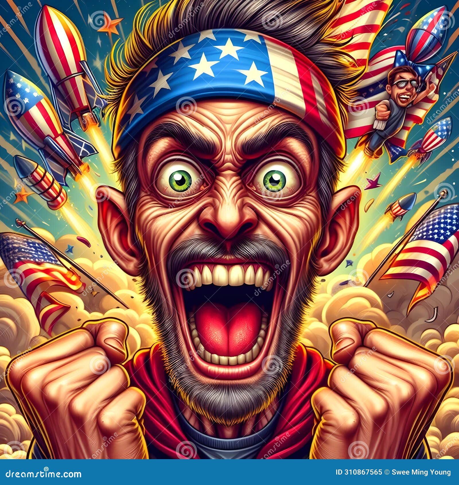 Image of Extreme Human Caricature of Various Facial Expression Art ...