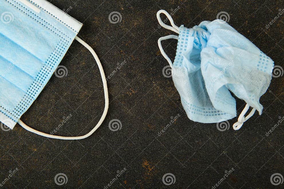 Image of Face Mask Asphalt Background Stock Photo - Image of care ...