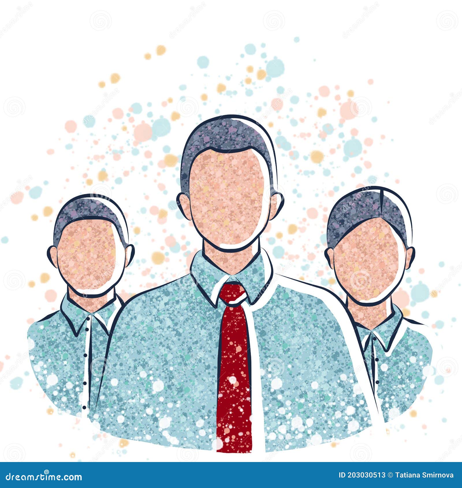 A Faceless Office Worker Checks A Woman`s Fever With An Infrared ...