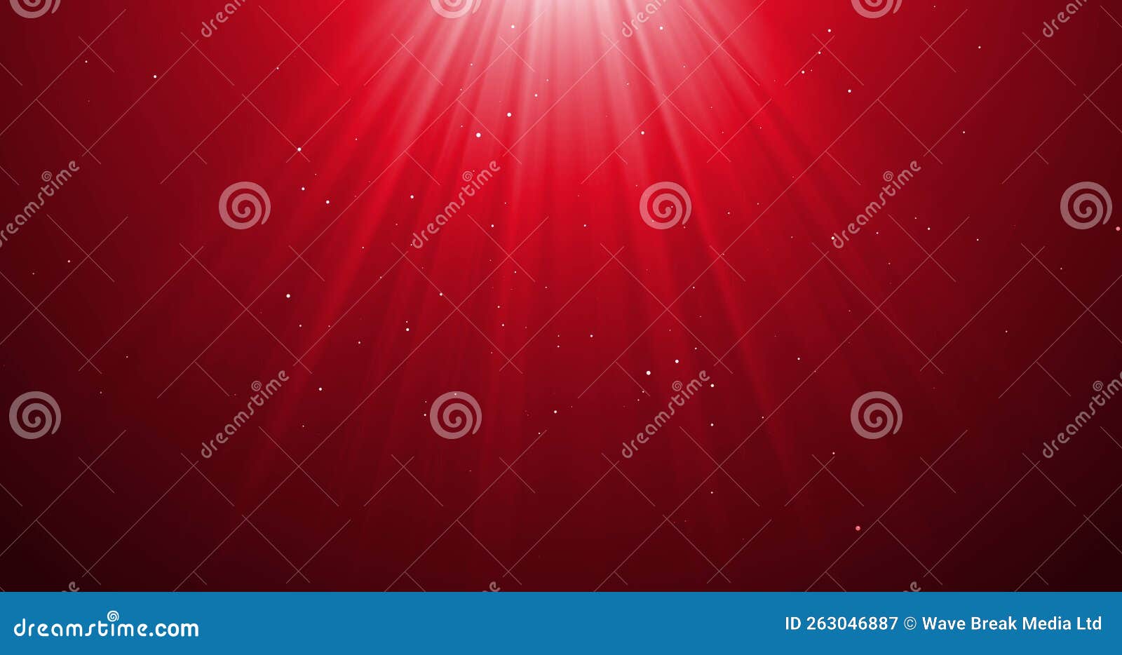 Image of Falling Confetti and Light Rays Over Red Background Stock ...