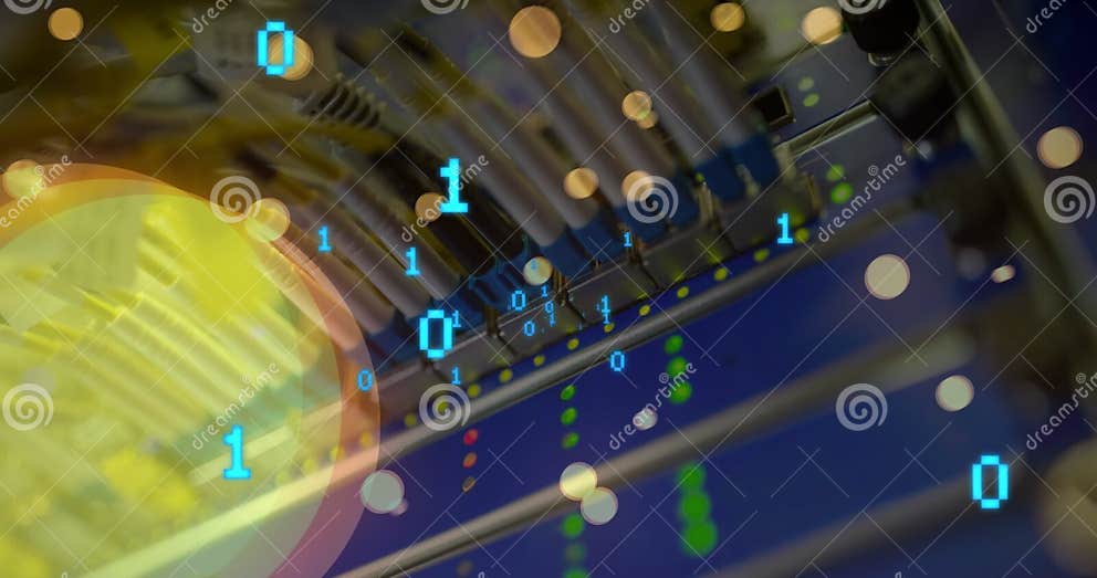 Image of Falling Lens Flares and Looping Binary Codes Over Wires ...