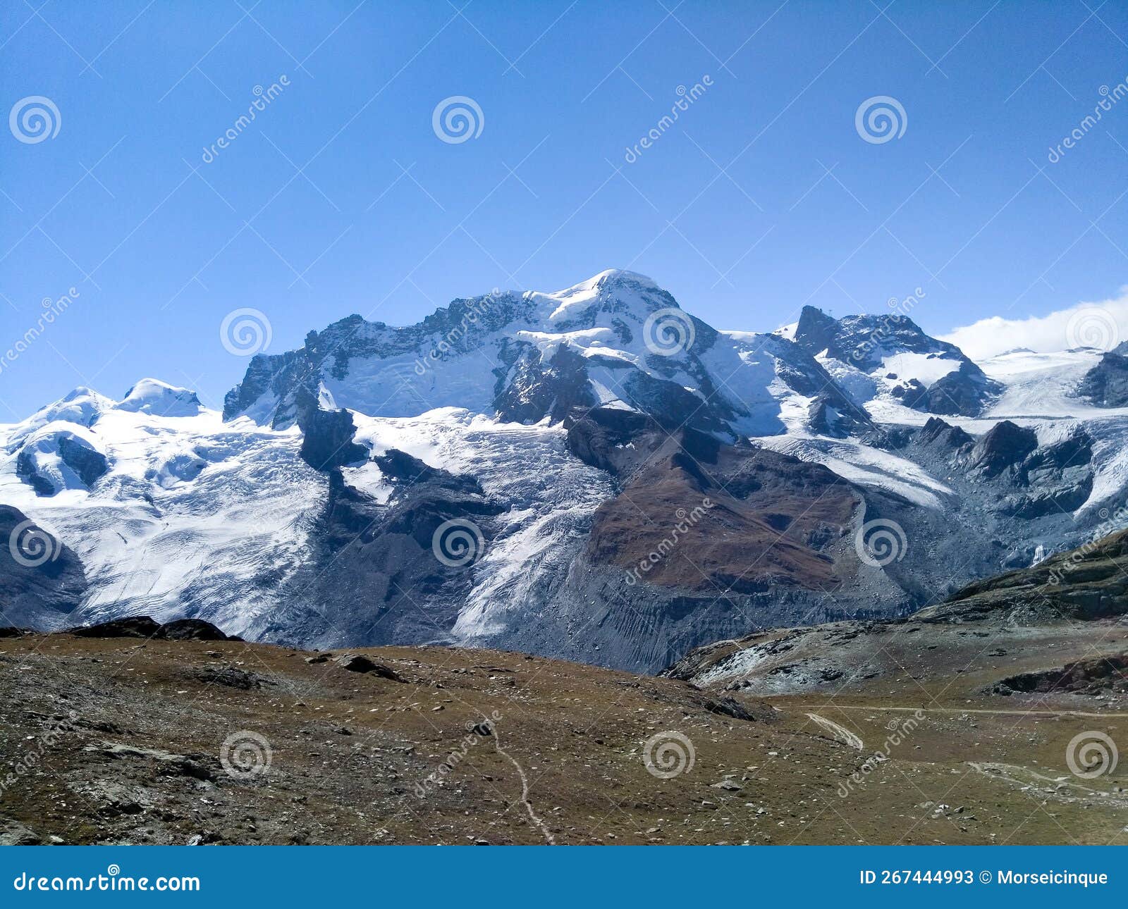 Image of the Famous Mountain Called Catena Del Monte Rosa and Cima ...