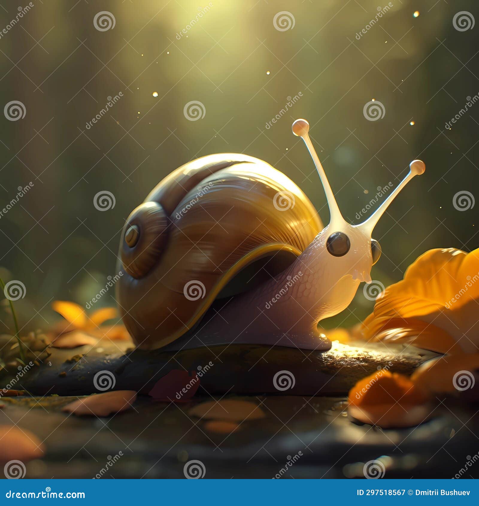 Fantasy Snail: Magic and Mystery in Every Trail Stock Illustration ...
