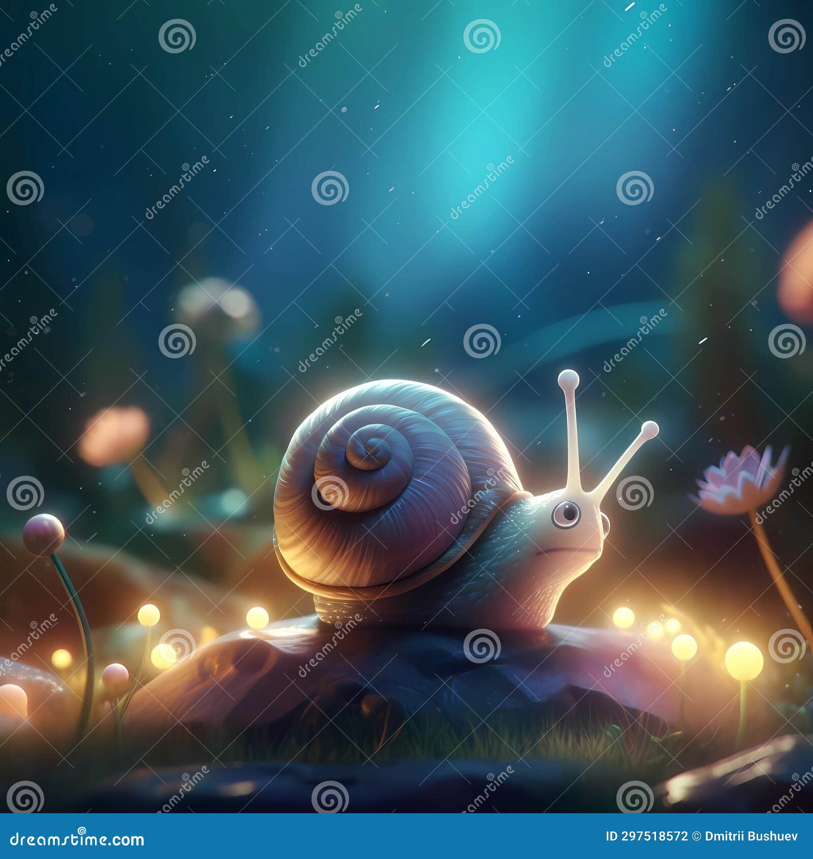 Fantasy Snail: Magic and Mystery in Every Trail Stock Illustration ...
