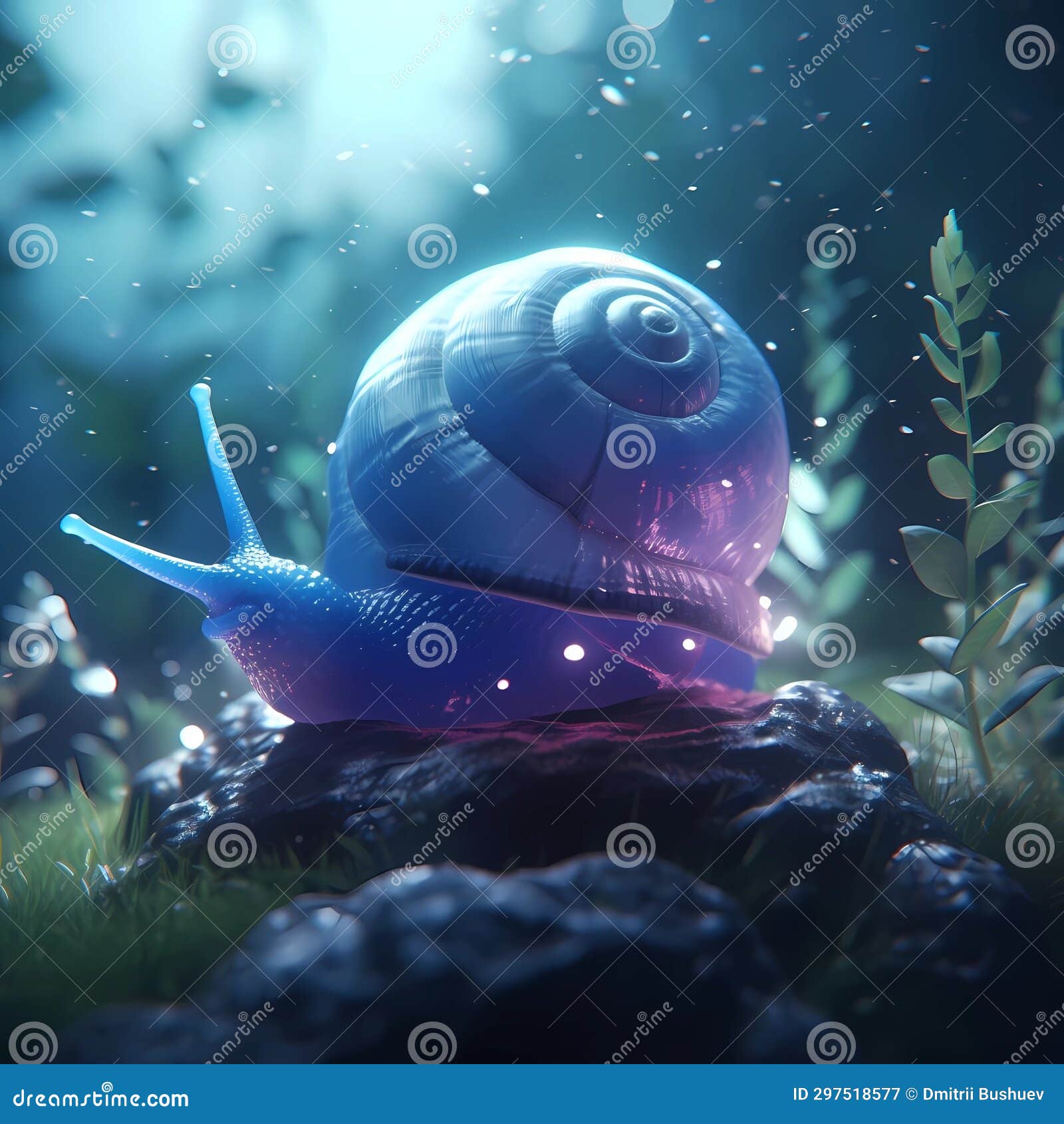 Fantasy Snail: Magic and Mystery in Every Trail Stock Illustration ...