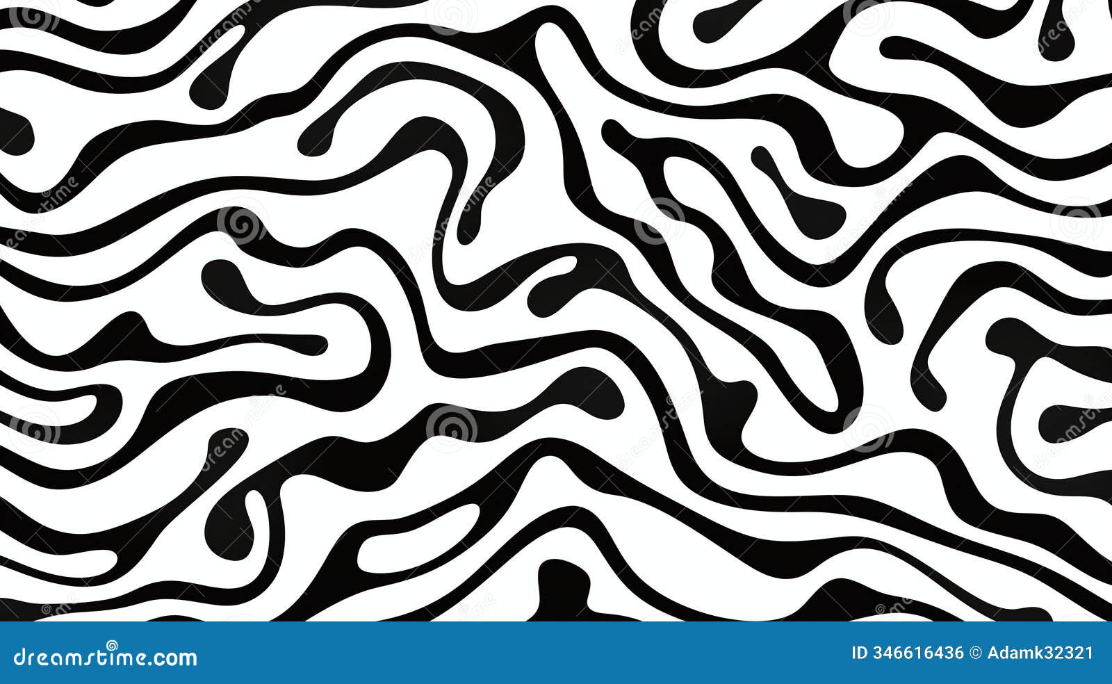 Abstract Black and White Squiggly Line Pattern Stock Illustration ...