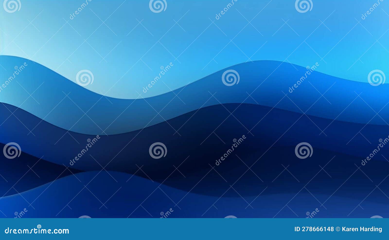 Abstract Blue Curvy Wave Background Stock Illustration - Illustration ...