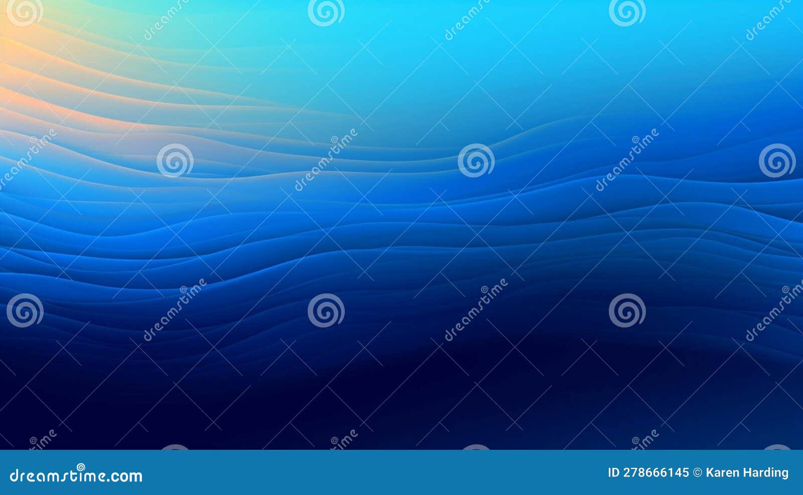 Abstract Blue Curvy Wave Background Stock Illustration - Illustration ...