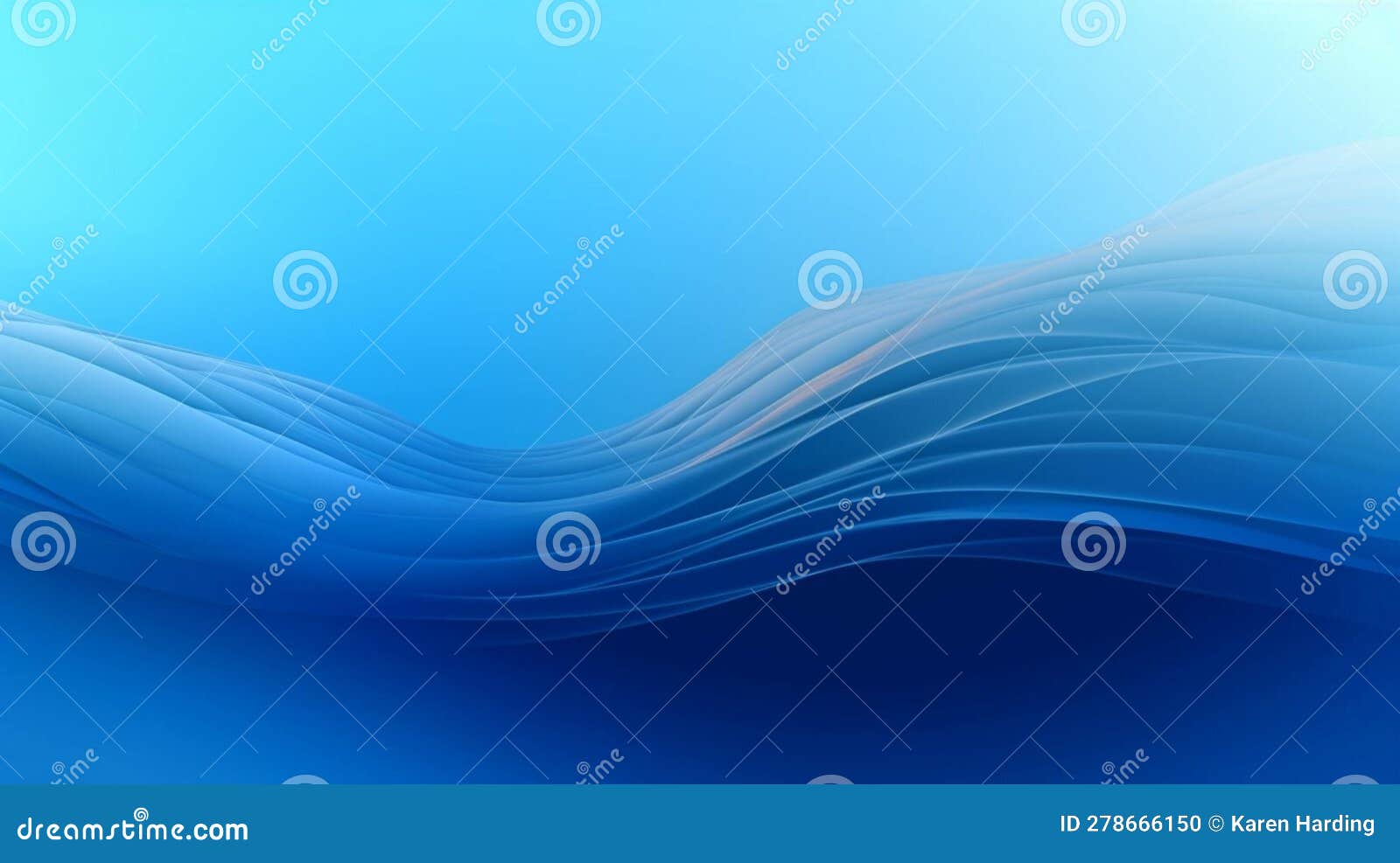 Abstract Blue Curvy Wave Background Stock Illustration - Illustration ...