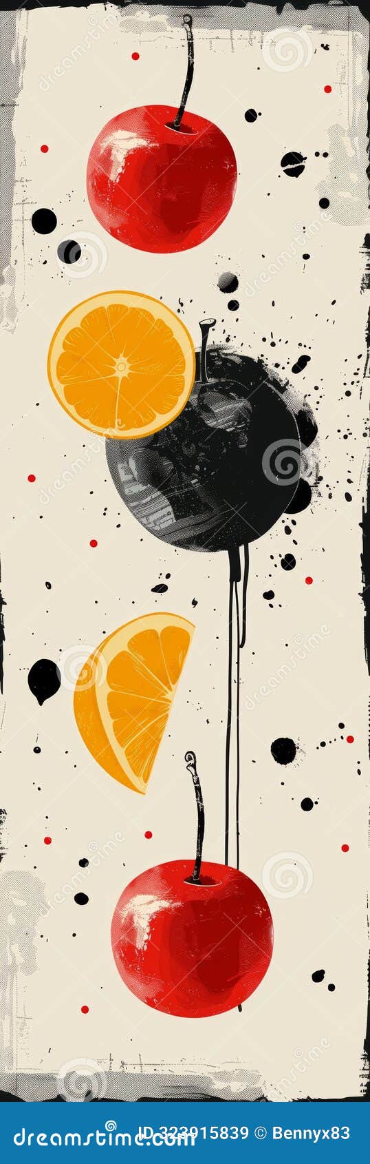 Abstract Fruit Design stock illustration. Illustration of colorful ...