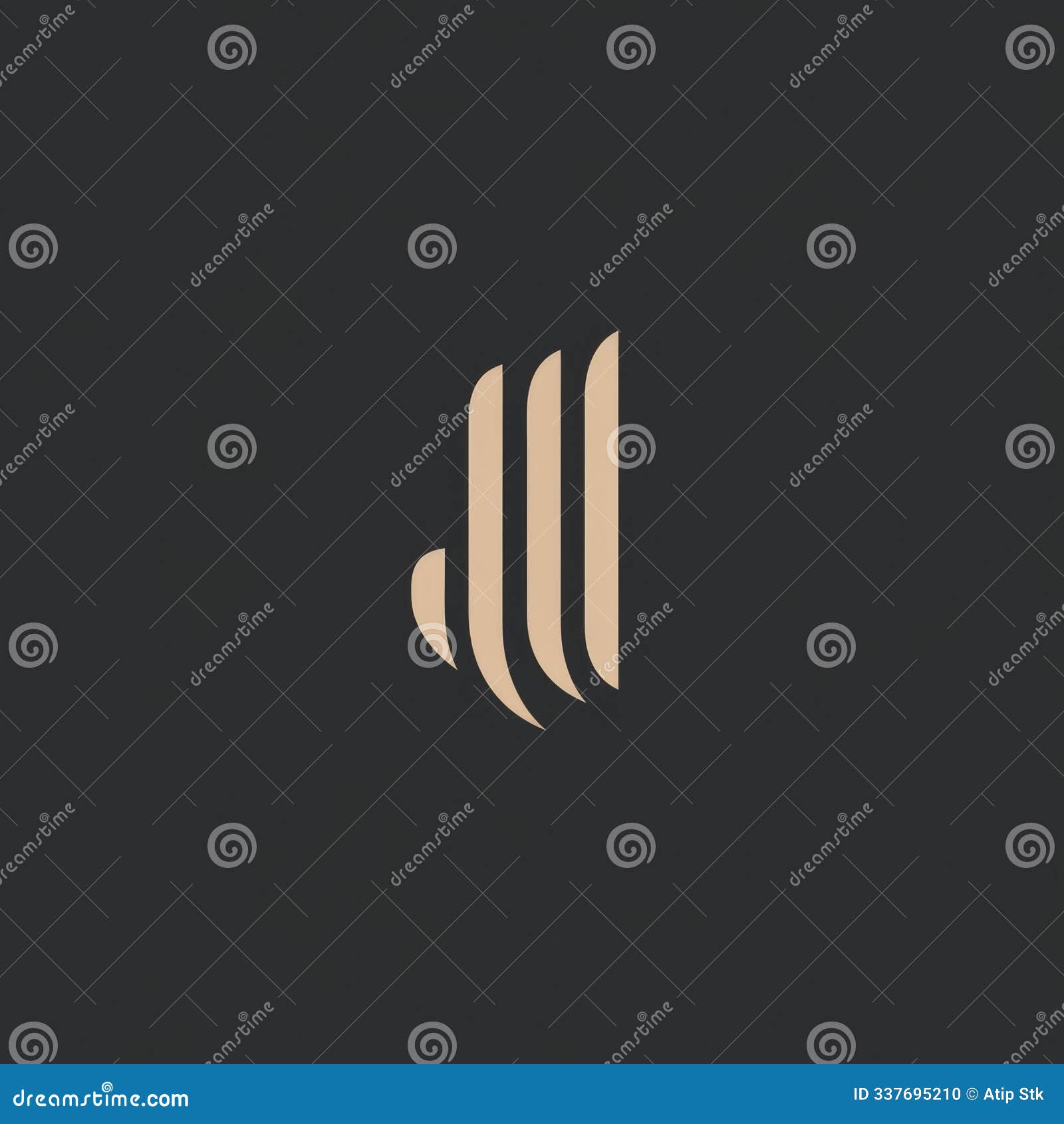 Abstract Logo Design with Three Lines Letter M Monogram Simple Minimal ...