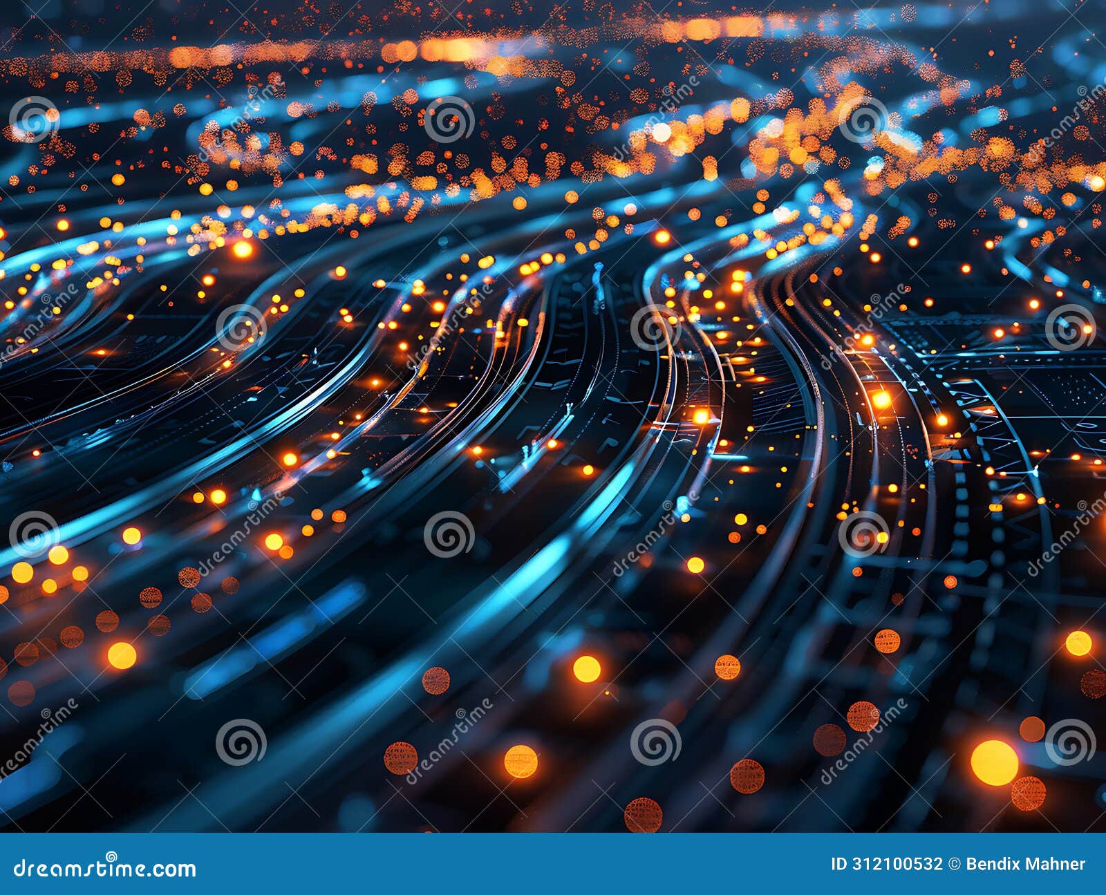 Abstract Network of Roads and Highways Creating Futuristic City Grid ...