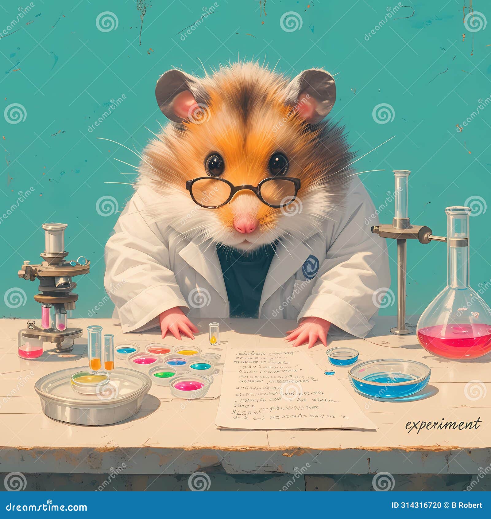 Adorable Hamster Scientist stock illustration. Illustration of adorable ...