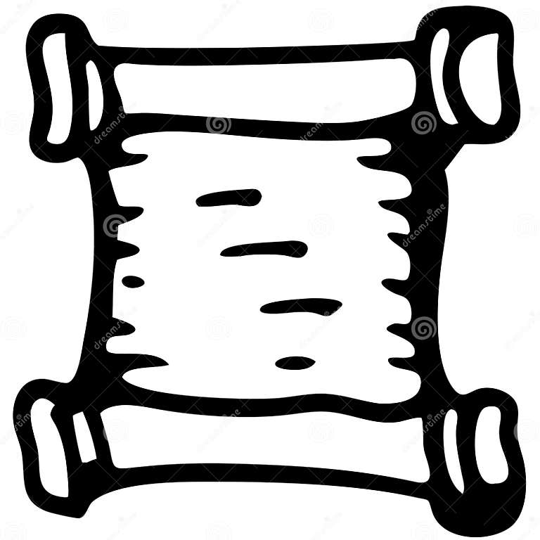 Ancient Scroll Vector Illustration for Tattoos and Coloring Book ...