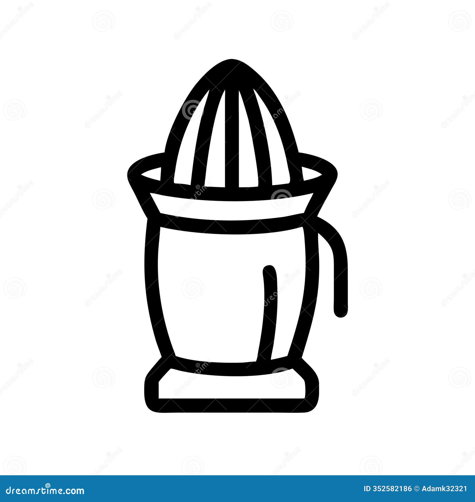 Black Outline Citrus Juicer Vector for Kitchenware Design and Food ...