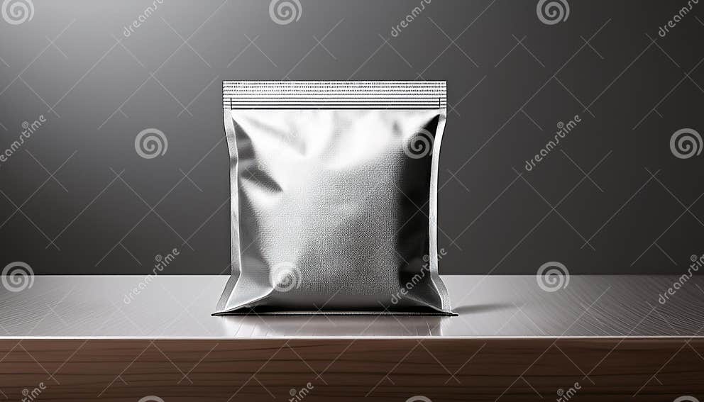 A Blank Packaging Bag on a Table that Can Be Designed Neutral ...