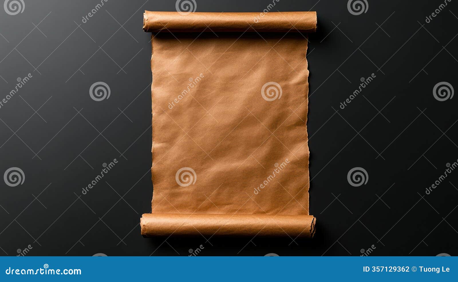 Blank Vintage Paper Scroll on Transparent Background with Copy Space ...