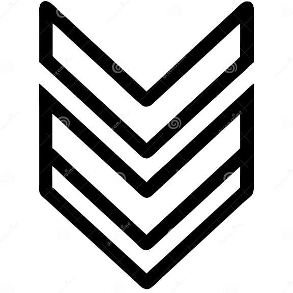 Bold Black Chevron Arrow Design Symbol Vector for Graphic Projects ...