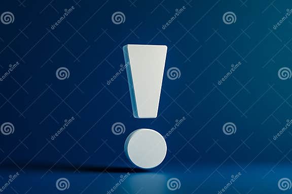 A Striking 3D Exclamation Mark with a Solid Base. this Minimalistic ...