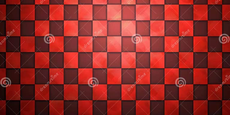 Vibrant Red Checkered Pattern. Retro-style Background Concept Stock ...