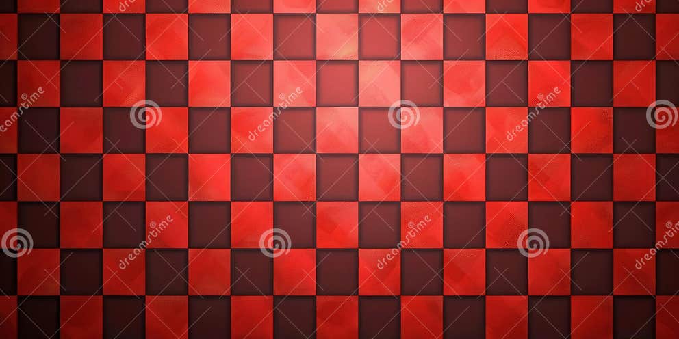 Vibrant Red Checkered Pattern. Retro-style Background Concept Stock ...