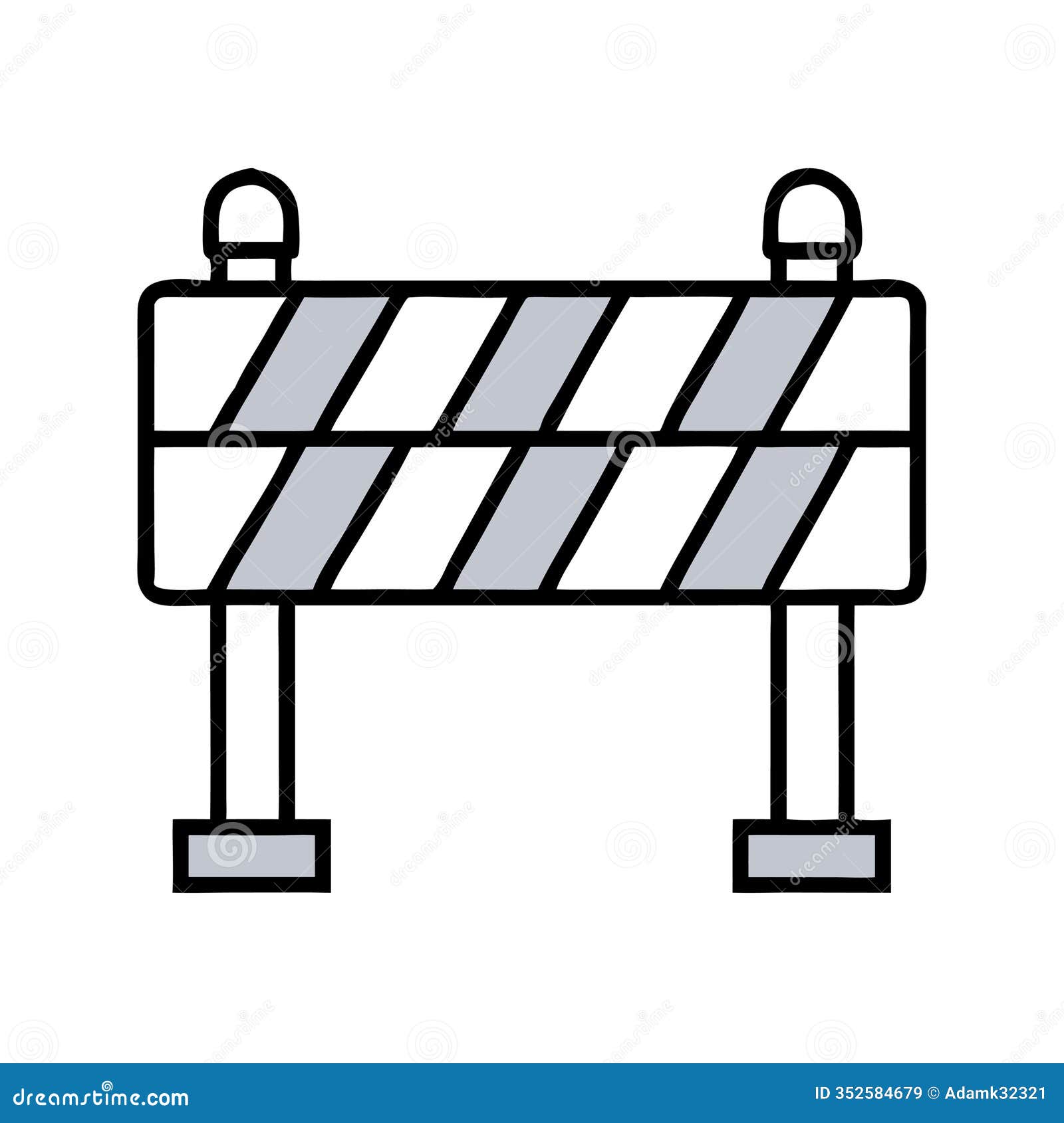 Construction Barrier Vector Illustration for Infrastructure and Safety ...