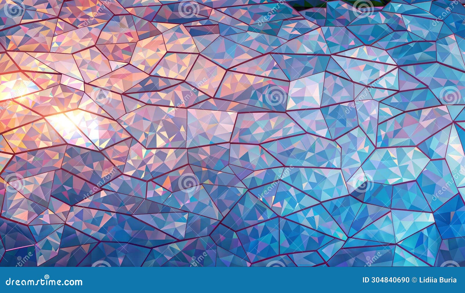 Glass Building with Shifting Blue and Purple Hues in the Sunset Glow ...