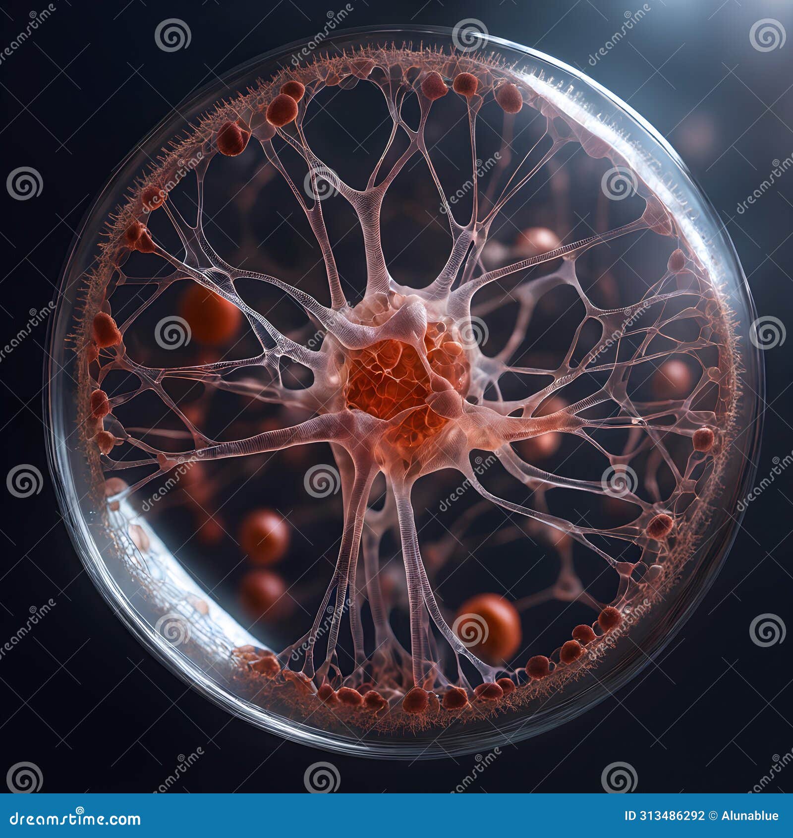 A Microscopic Cellular Structure Possibly a Complex Virus. Stock ...