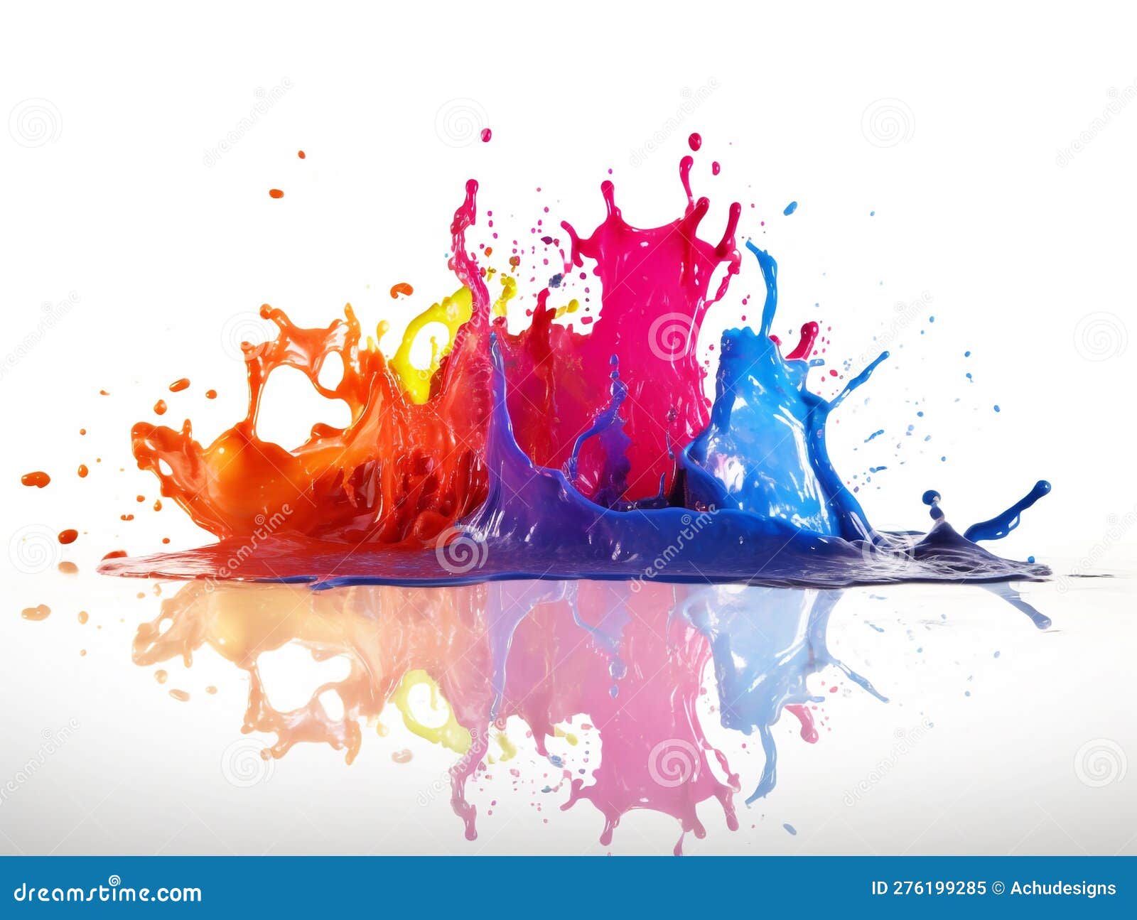 Paint Splash on White Background Stock Illustration - Illustration of ...