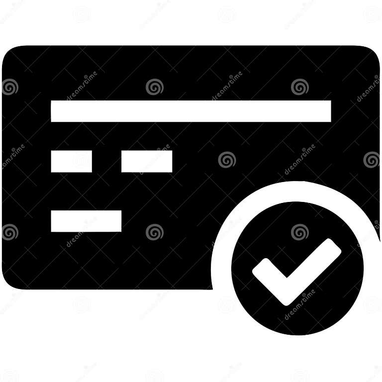 Vector of Credit Card with Check Mark Symbol for Payment Approval Stock ...