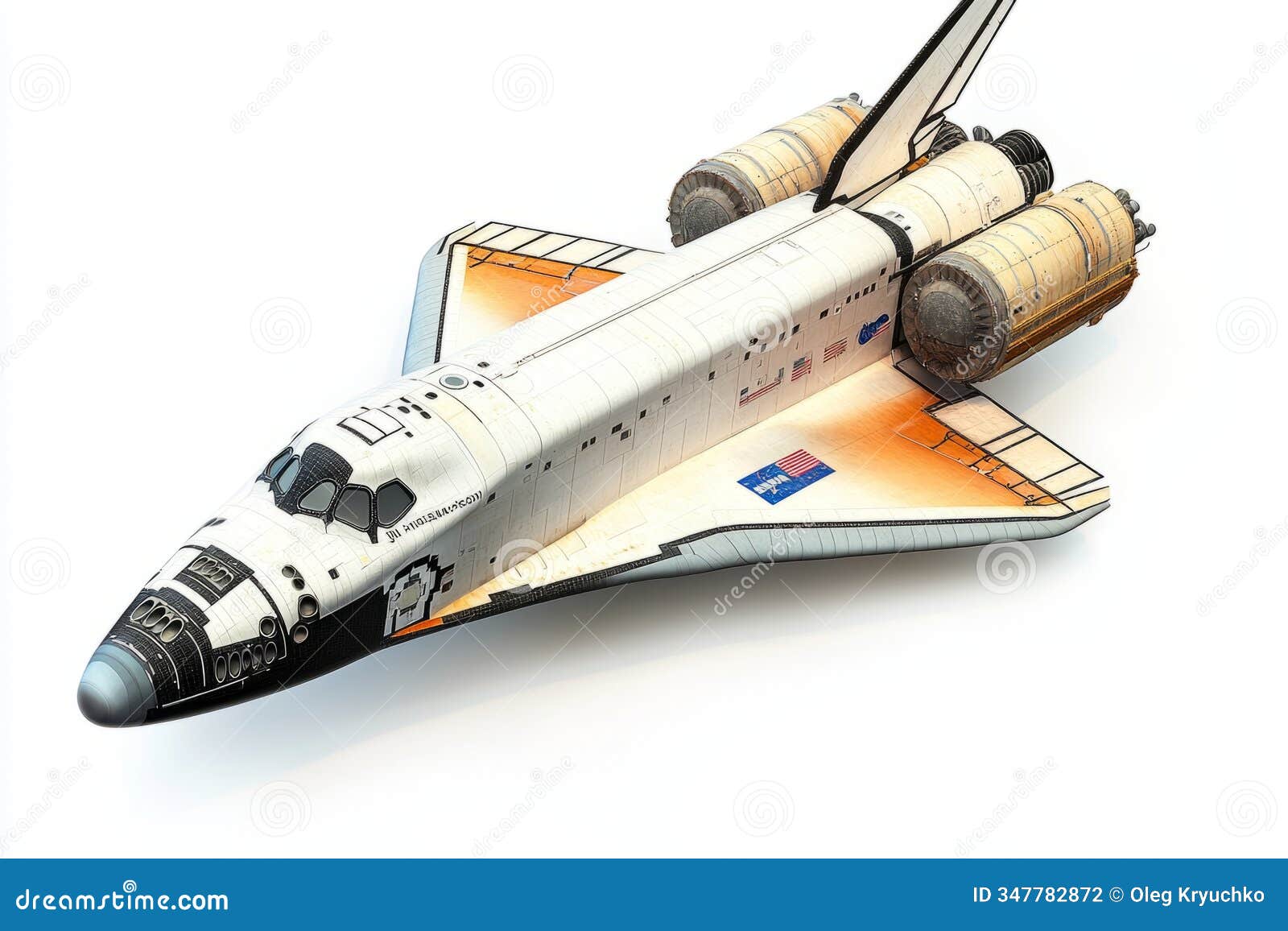 A Stunning Illustration of a Space Shuttle. Capturing Flight and ...