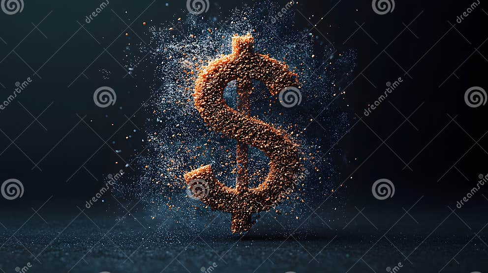 A Captivating Visualization of a Dollar Symbol Emerging from a Burst of ...