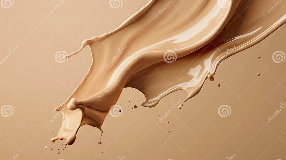 Beige Paint Splash on Creamy Background, Generative AI Stock Photo ...