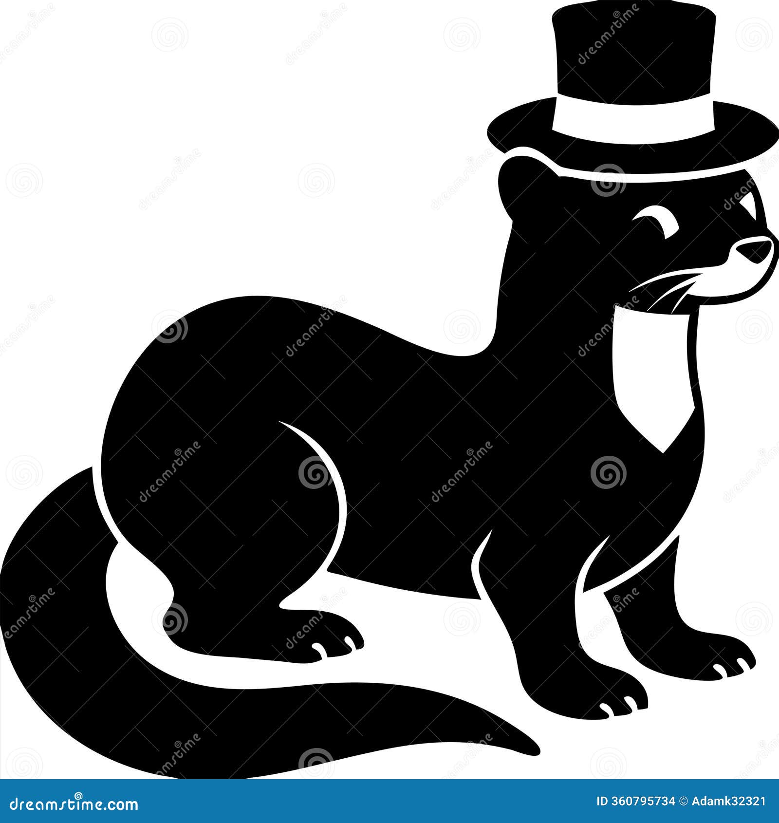 Stoat Logo Vector Outline Monoline Art Icon | CartoonDealer.com #304562997
