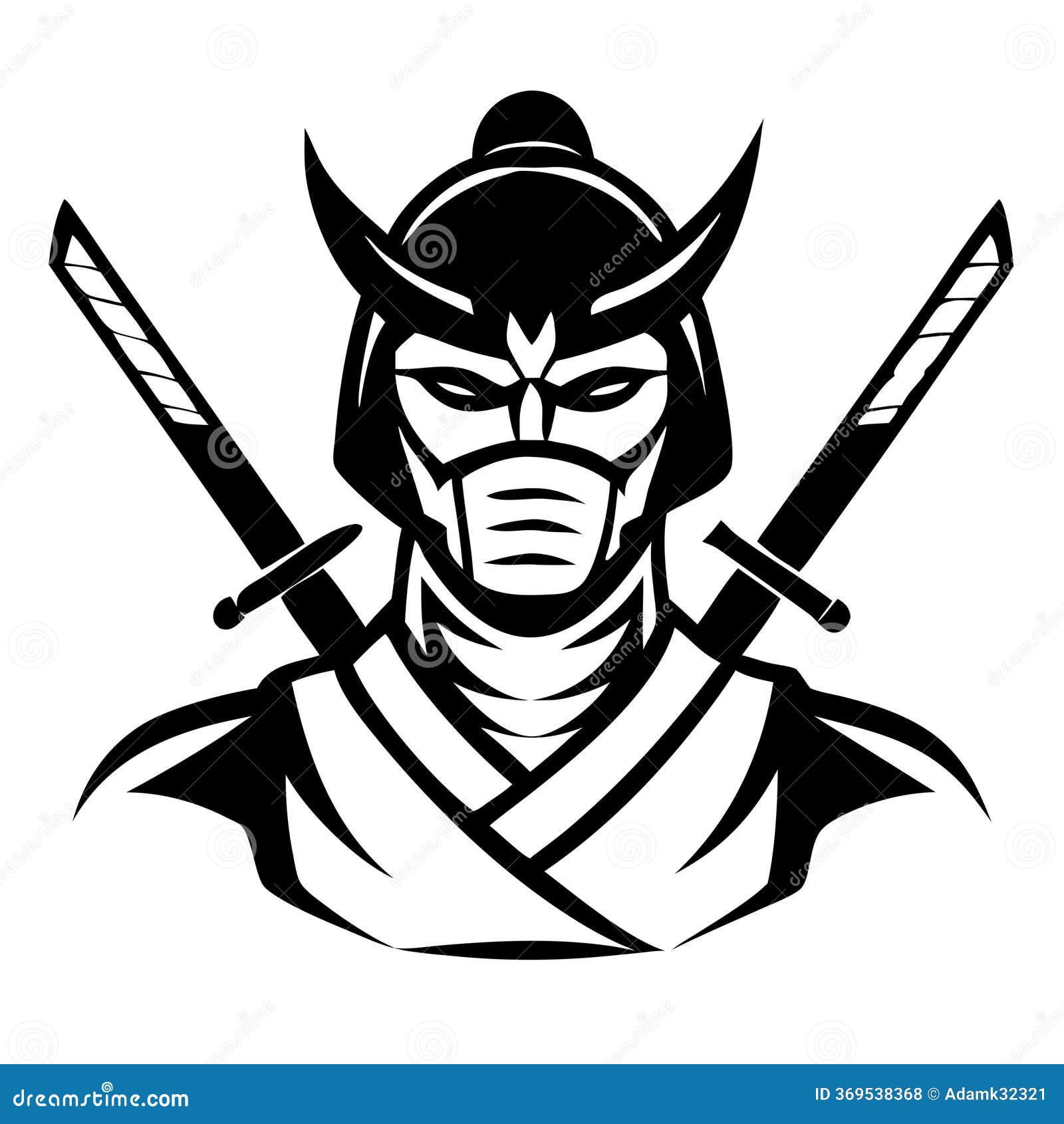 Fierce Samurai Warrior With Katana Sword Stock Image | CartoonDealer ...