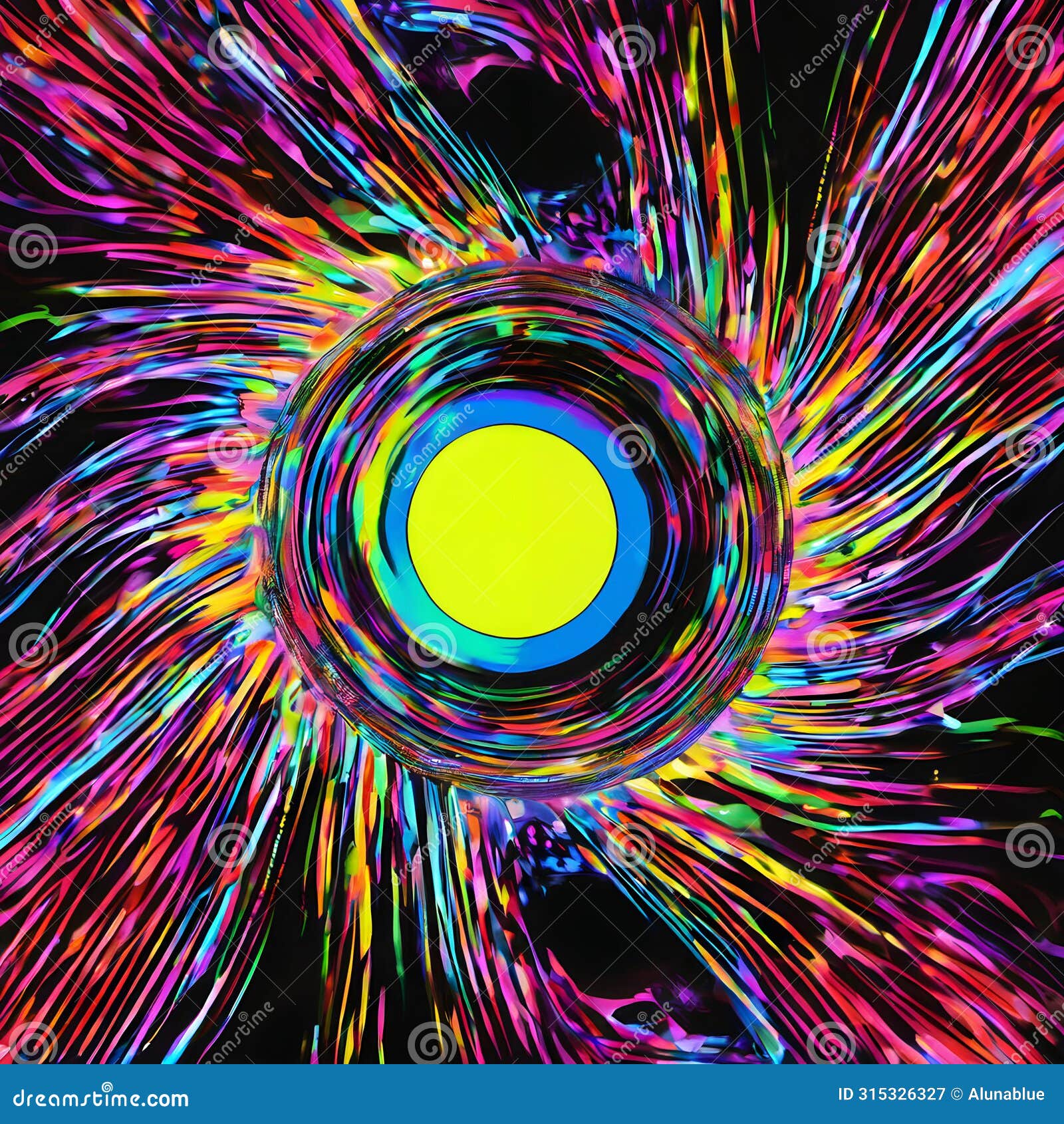 A Psychedelic Journey through Color and Light Stock Illustration ...