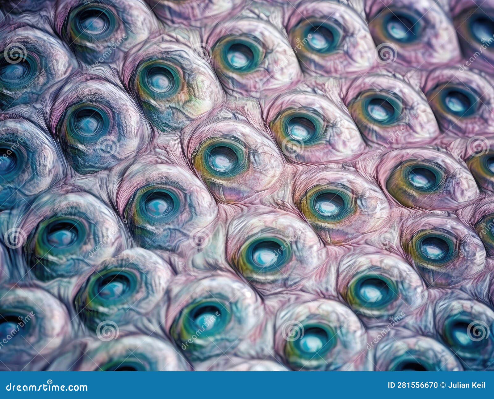 Psychedelic Pastels with Mesmerizing Eye Patterns Stock Illustration ...