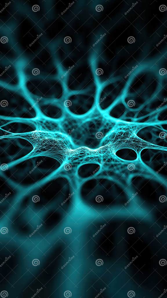 Abstract Blue Web-like Pattern with Glowing Lines Creates a Mesmerizing ...