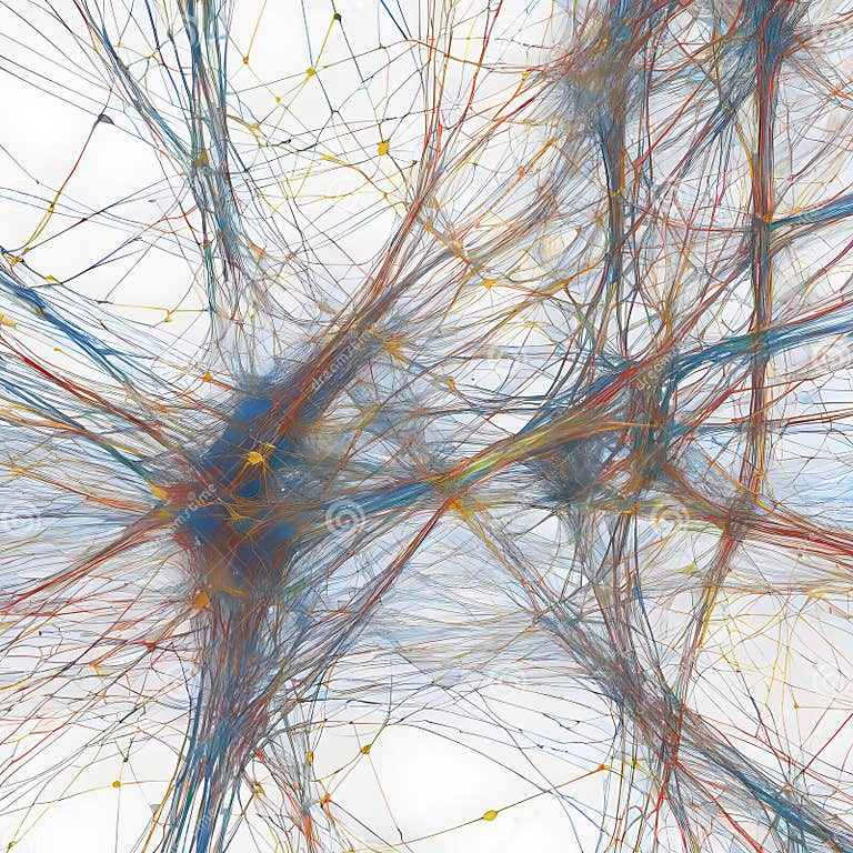 Colorful Abstract Network Visualization Stock Image - Image of design ...