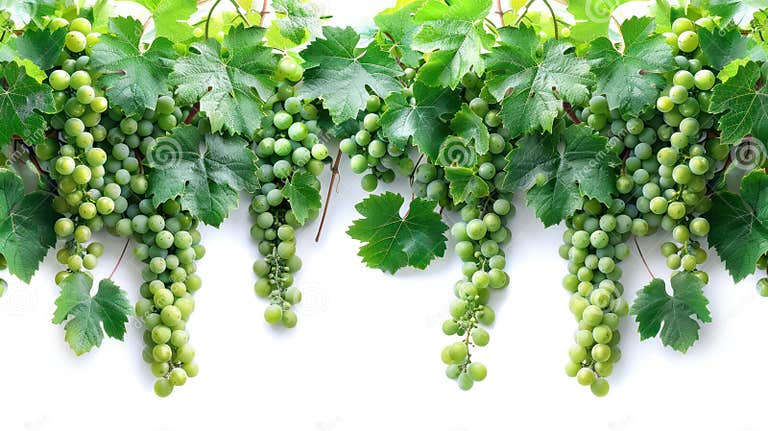 Isolated Fresh Grapevine Border for Natural and Rustic Design Projects ...