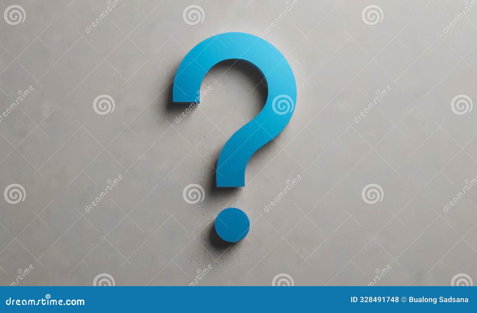 Blue Question Mark with Smaller Blue Dot Below it is Centered Against ...