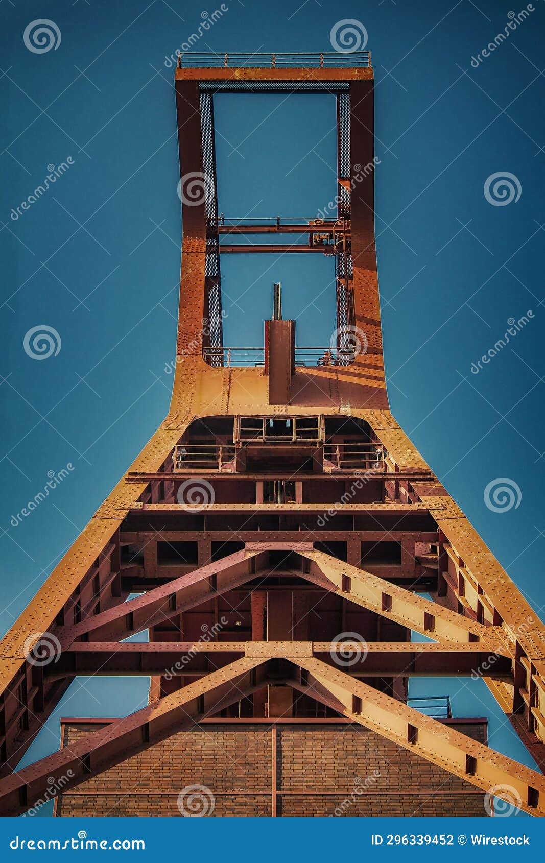 A Very Tall Bridge with Some Metal Beams Underneath it and Another ...