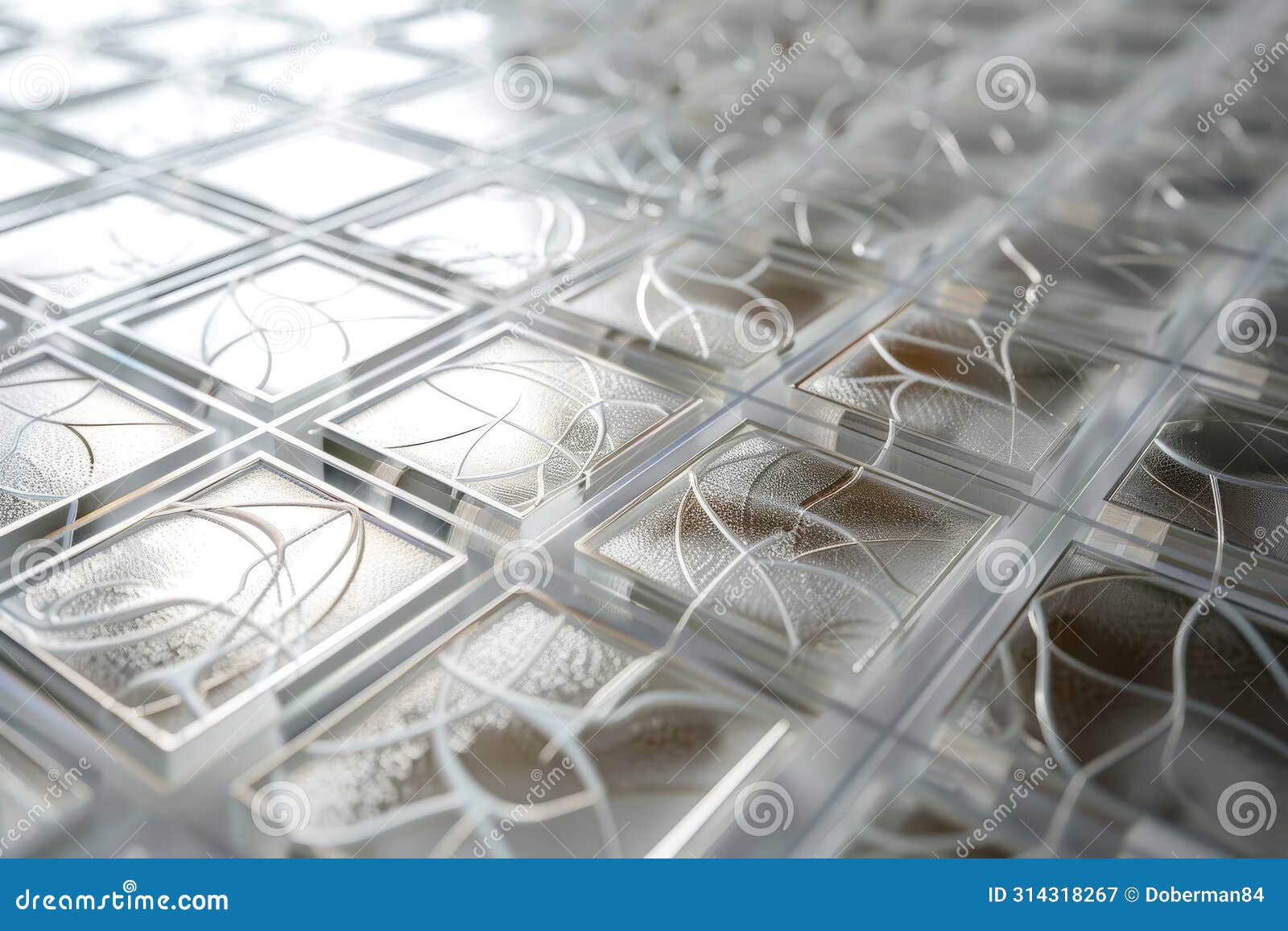 Close-up View of a Silicon Wafer with Intricate Patterns Stock Image ...