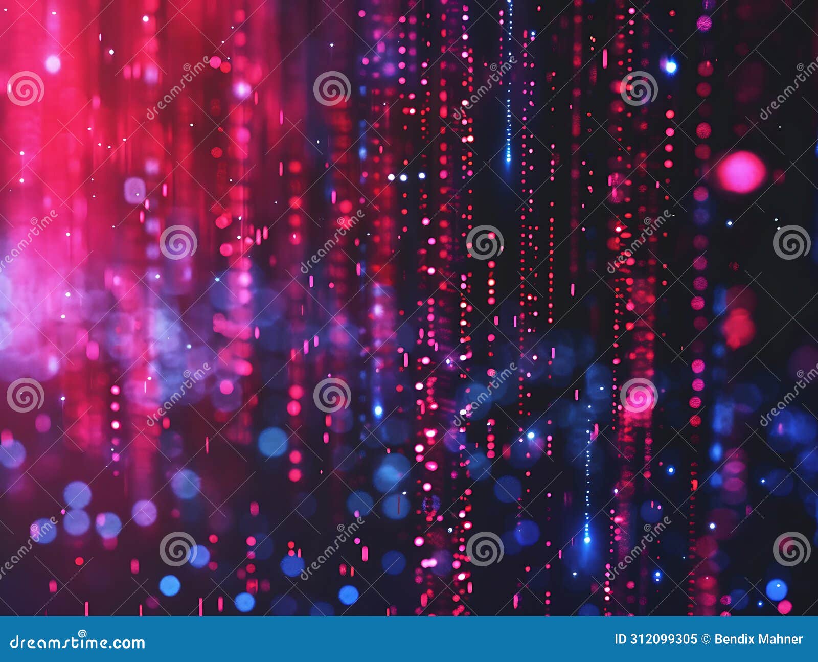 Binary Code Rain Abstract Background Technology Concept Art Cyber ...