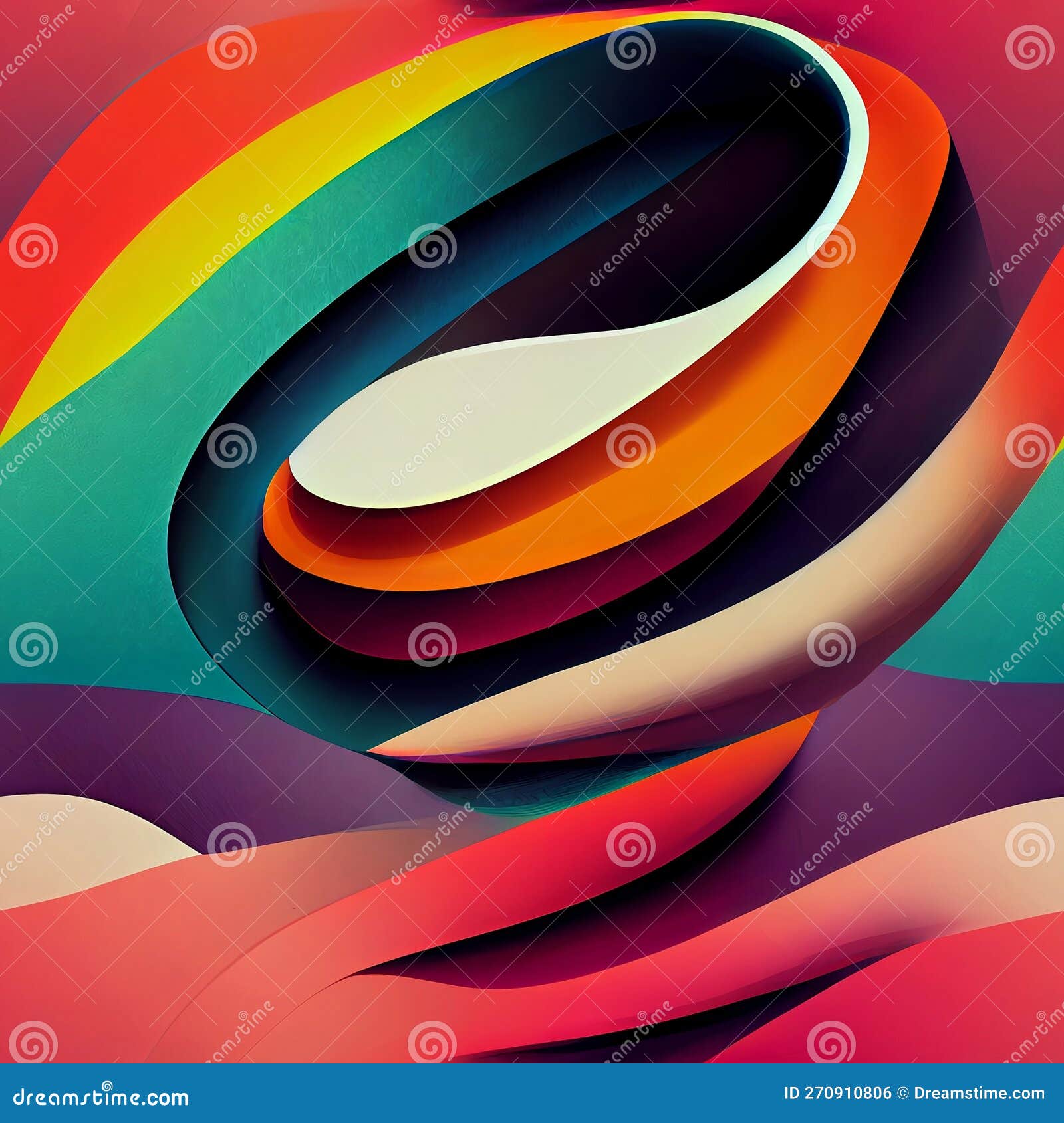 Psychedelic Swirls and Curves, Bright Colors and Fluid Lines To Create ...