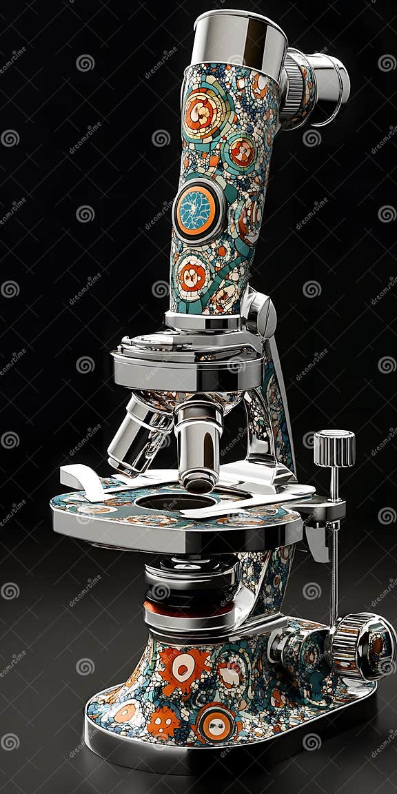 Colorful and Artistic Microscope Design Stock Illustration ...
