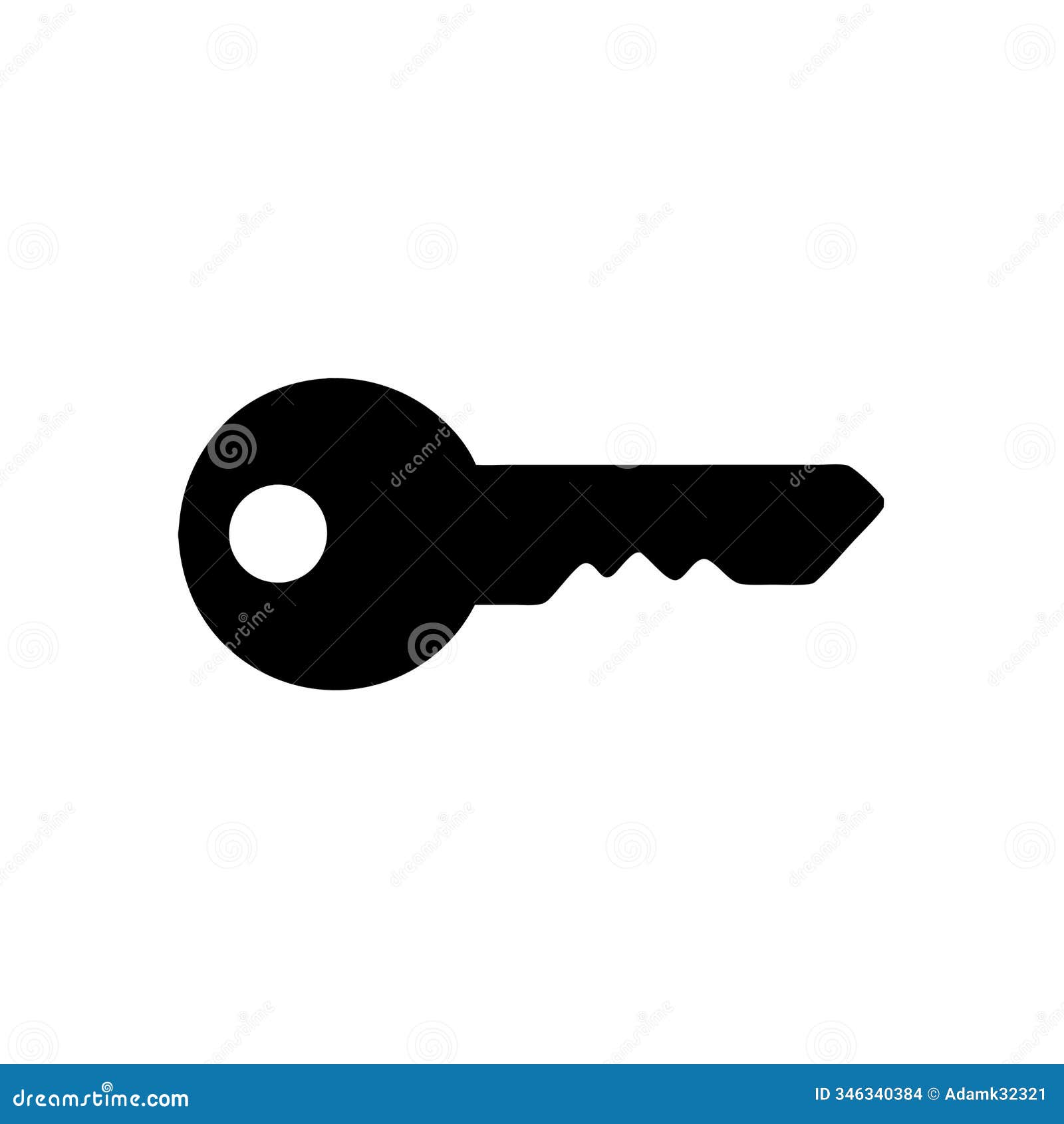 Vector Black Key Symbol for Security and Access Control Illustrations ...